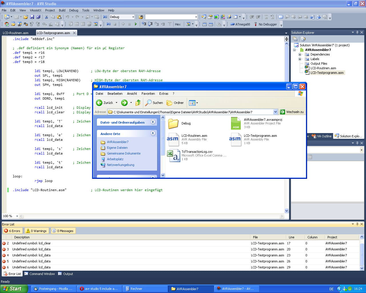 AVR Studio 5 Assembler .include - Mikrocontroller.net