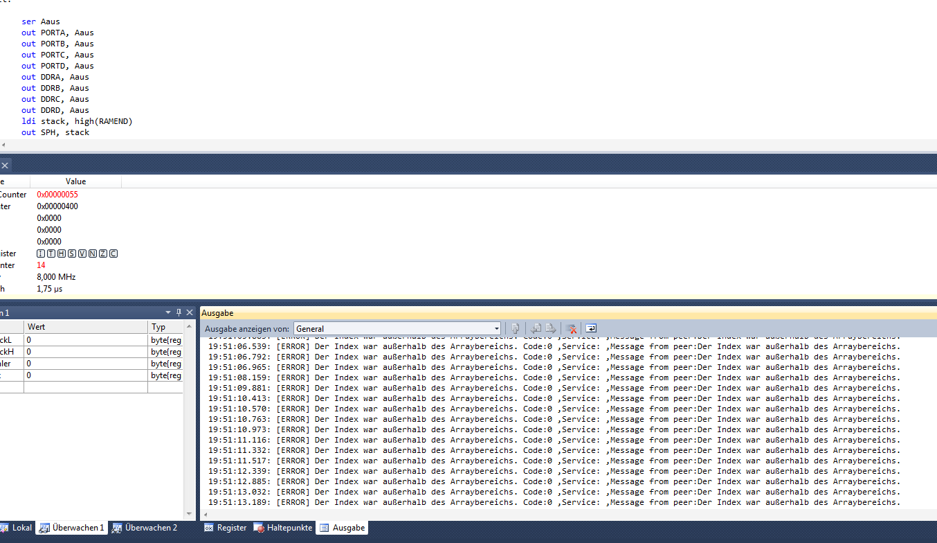AVR Studio 5 -- Array außerhalb vom index ? - Mikrocontroller.net