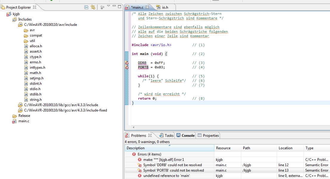 Eclipse erzeugt Projekte unvollständig - Mikrocontroller.net