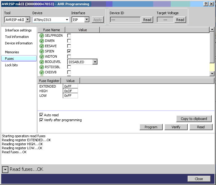 Probleme mit Hex-File-Übertragung in ATtiny2313 durch AVRStudio5 - Mikrocontroller.net