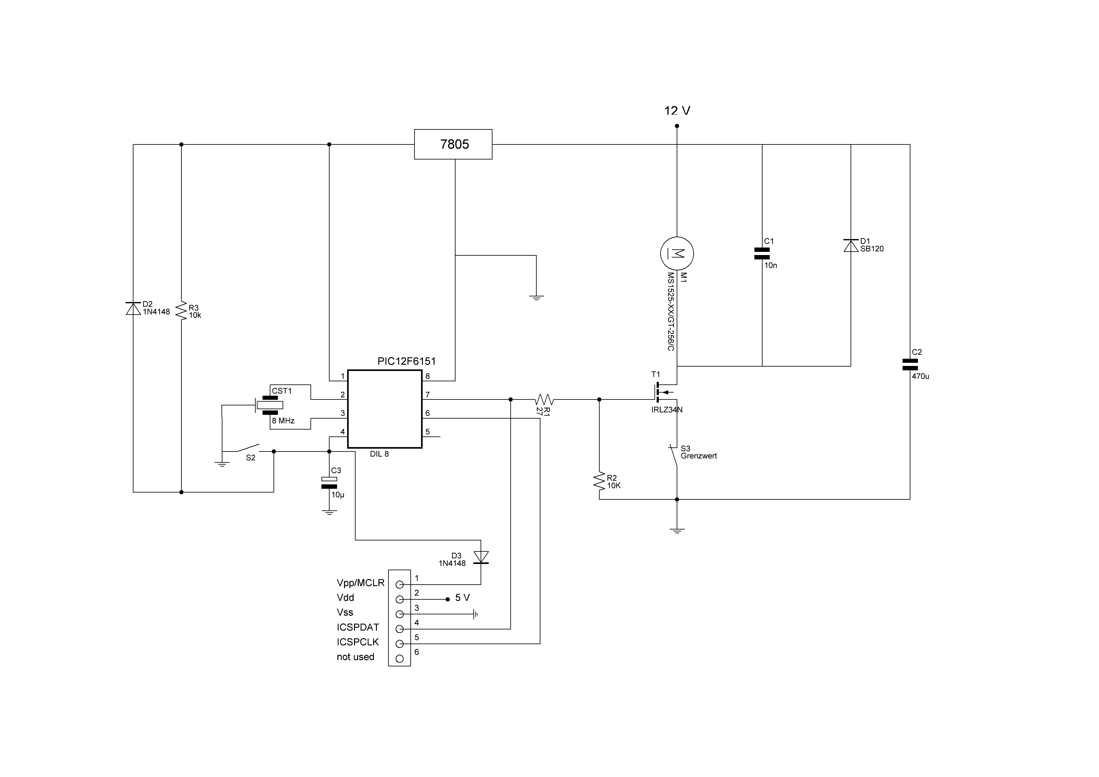 DC Motor am PIC12F615 - Mikrocontroller.net