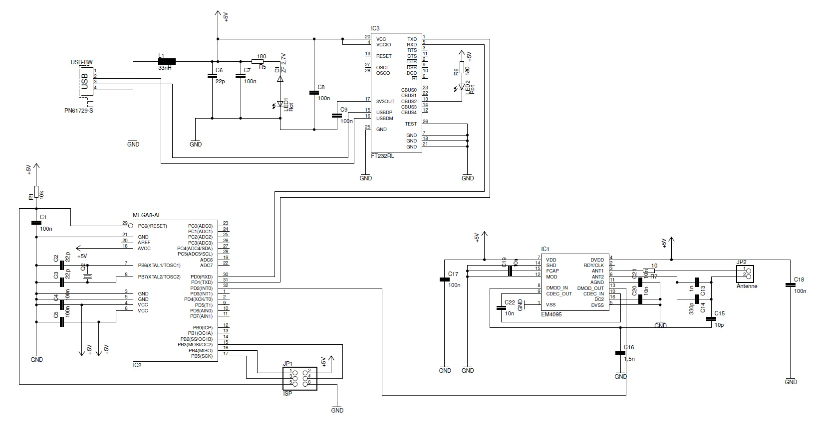 Probleme mit FL232RL und Atmega8 - Mikrocontroller.net