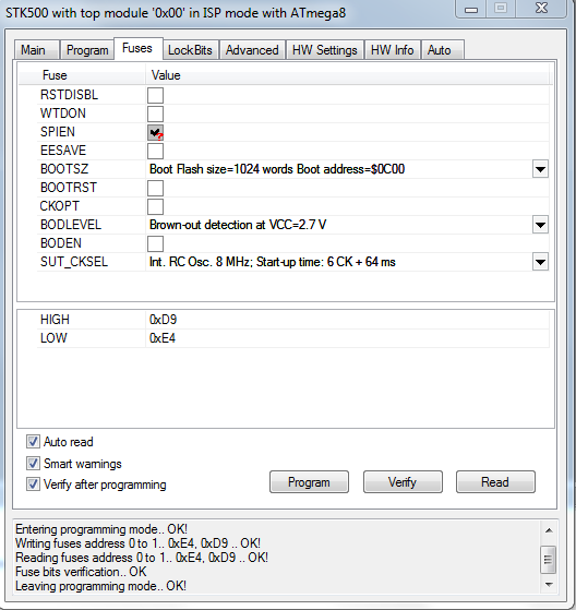 Atmega 8 macht nichts nach dem flashen! - Mikrocontroller.net