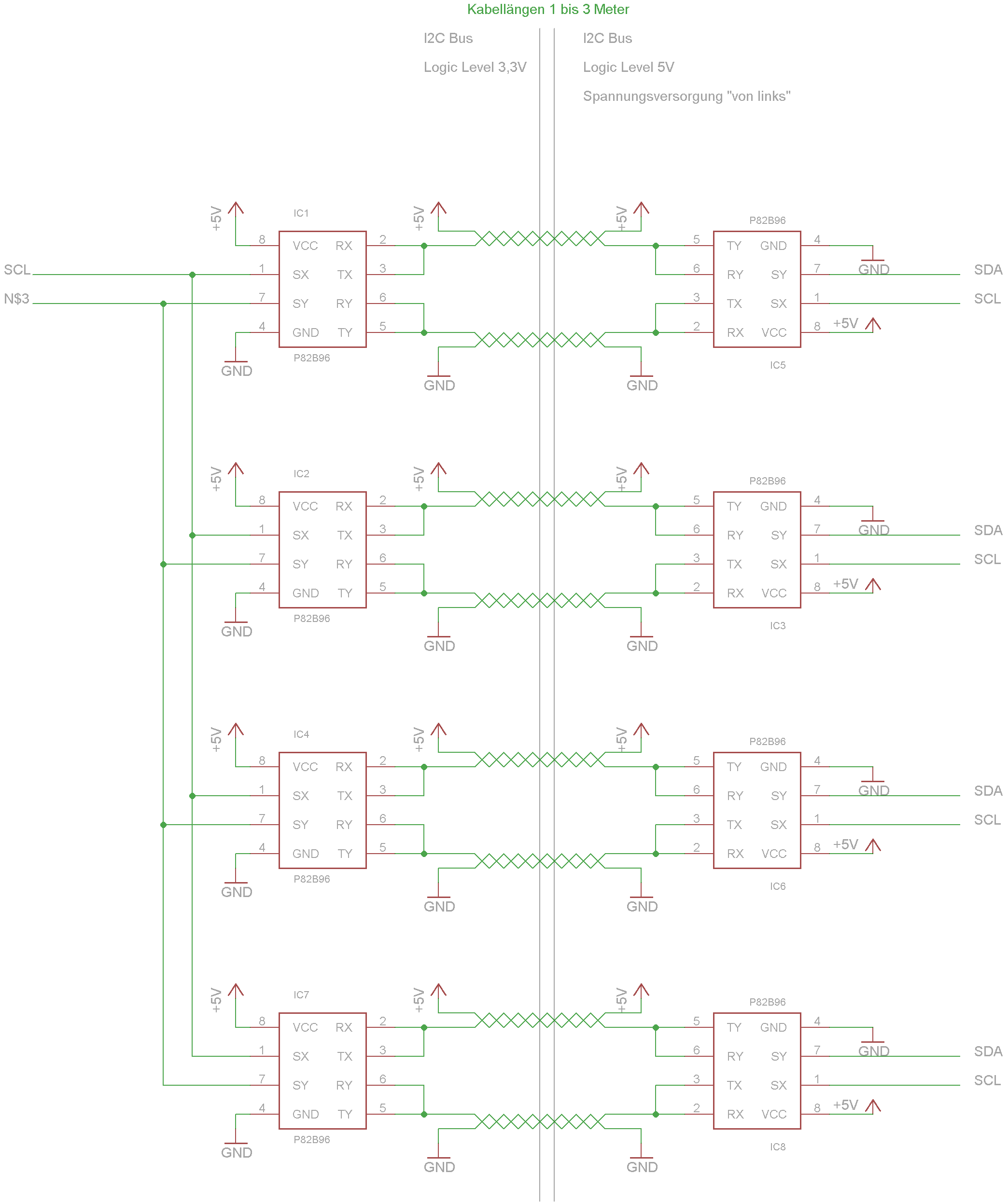 I2c mit P82B96 sternförmig aufbauen? - Mikrocontroller.net
