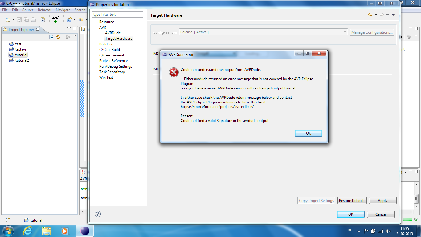 eclipse AVR Programmer Problem - Mikrocontroller.net