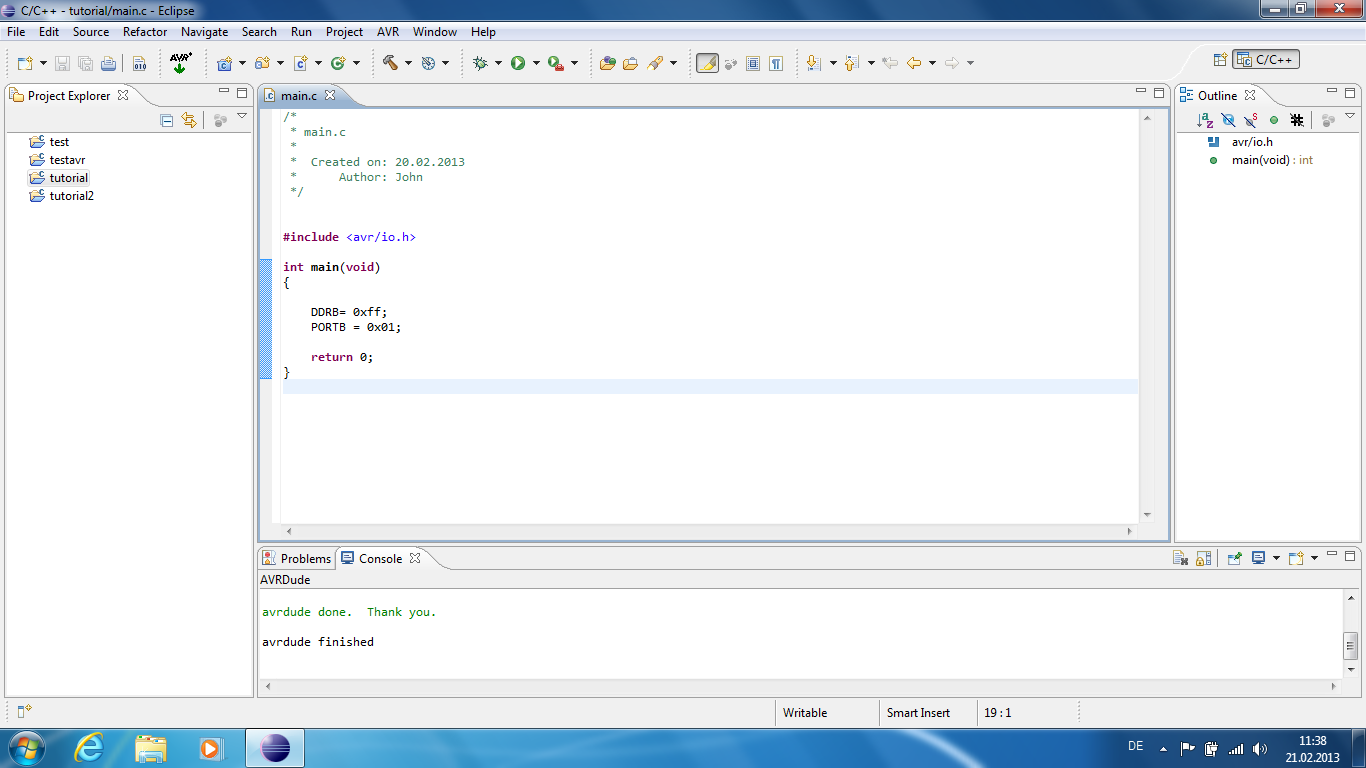 eclipse AVR Programmer Problem - Mikrocontroller.net