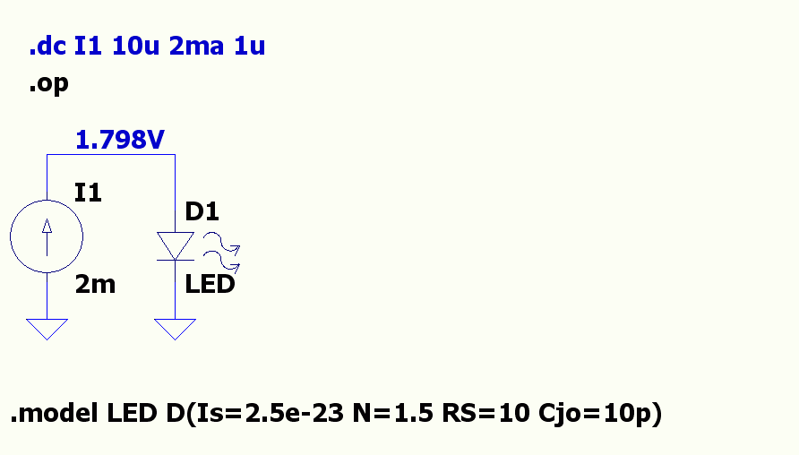 LTSpice low-current LED Model - Mikrocontroller.net