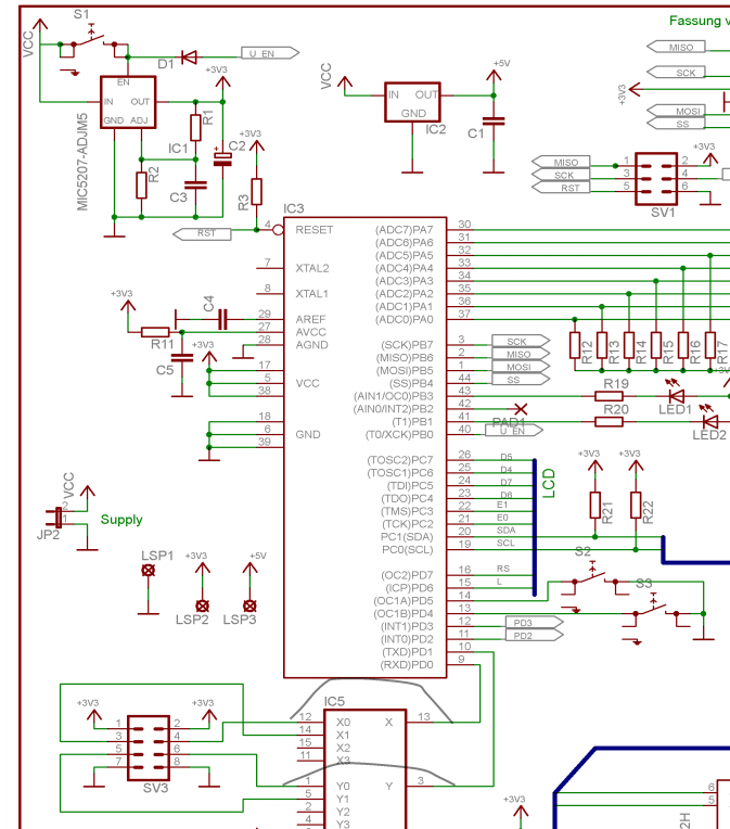 ATMega 32A-AU fehlerhafte Kommunikation bei 3.3V - Mikrocontroller.net