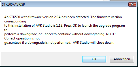 Fehlermeldung avr studio 4 - Mikrocontroller.net