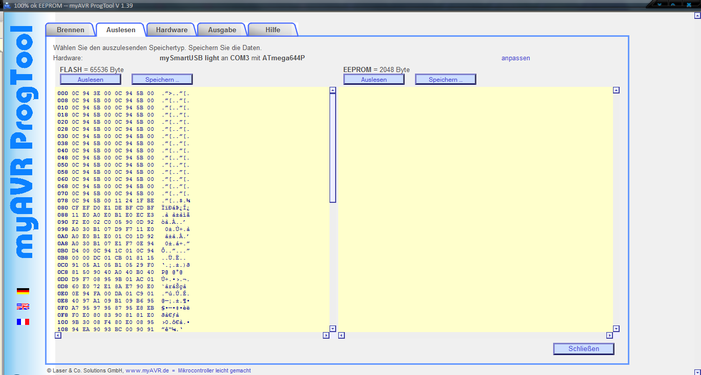 AVR Prog Tool (µC auslesen und umwandeln) - Mikrocontroller.net