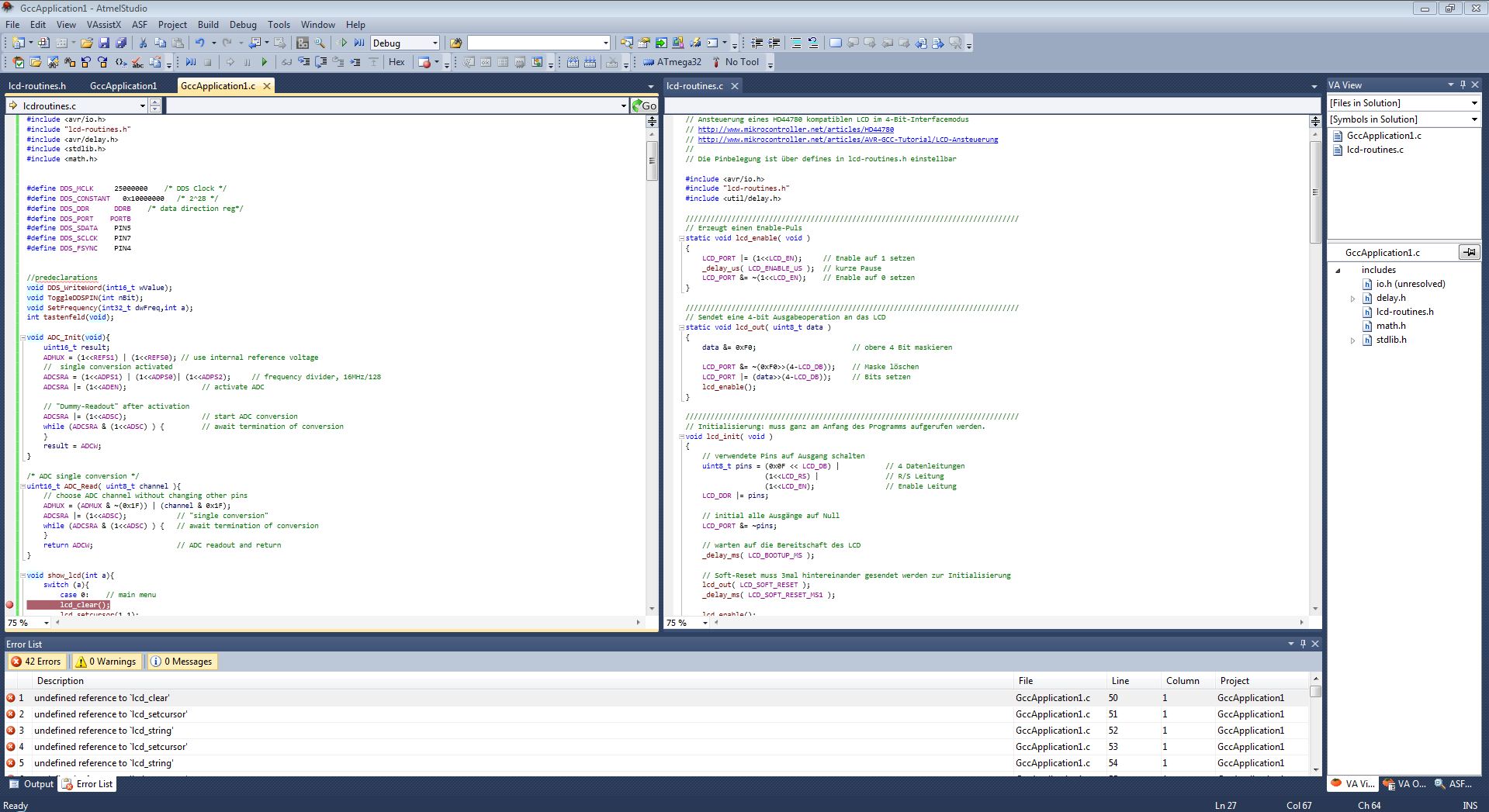 Kleines Problem mit Compilieren im AtmelStudio - Mikrocontroller.net