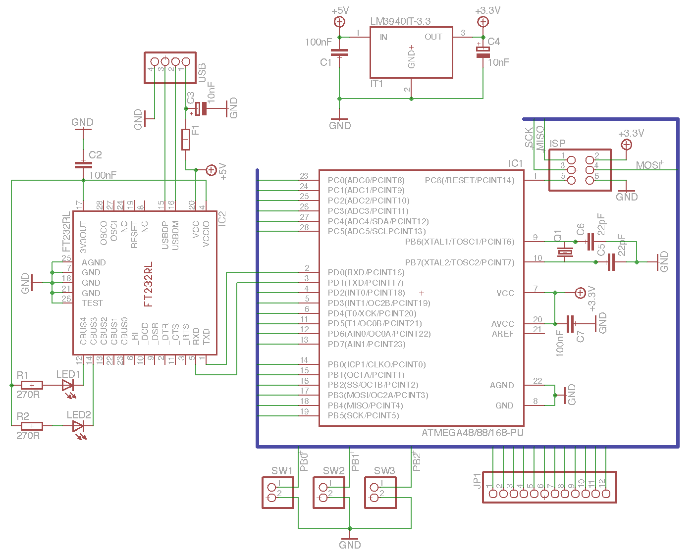 Entwurf für kleines AVR Prototyping Board - Mikrocontroller.net