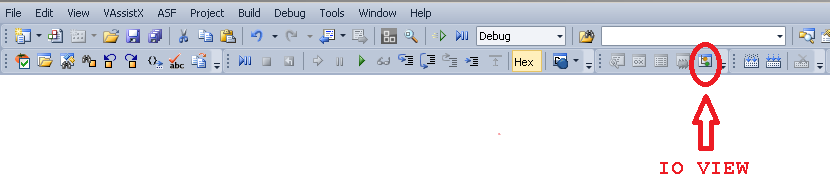 ATMEL STUDIO 6 / Register per IO View / Simulator auselesen ...