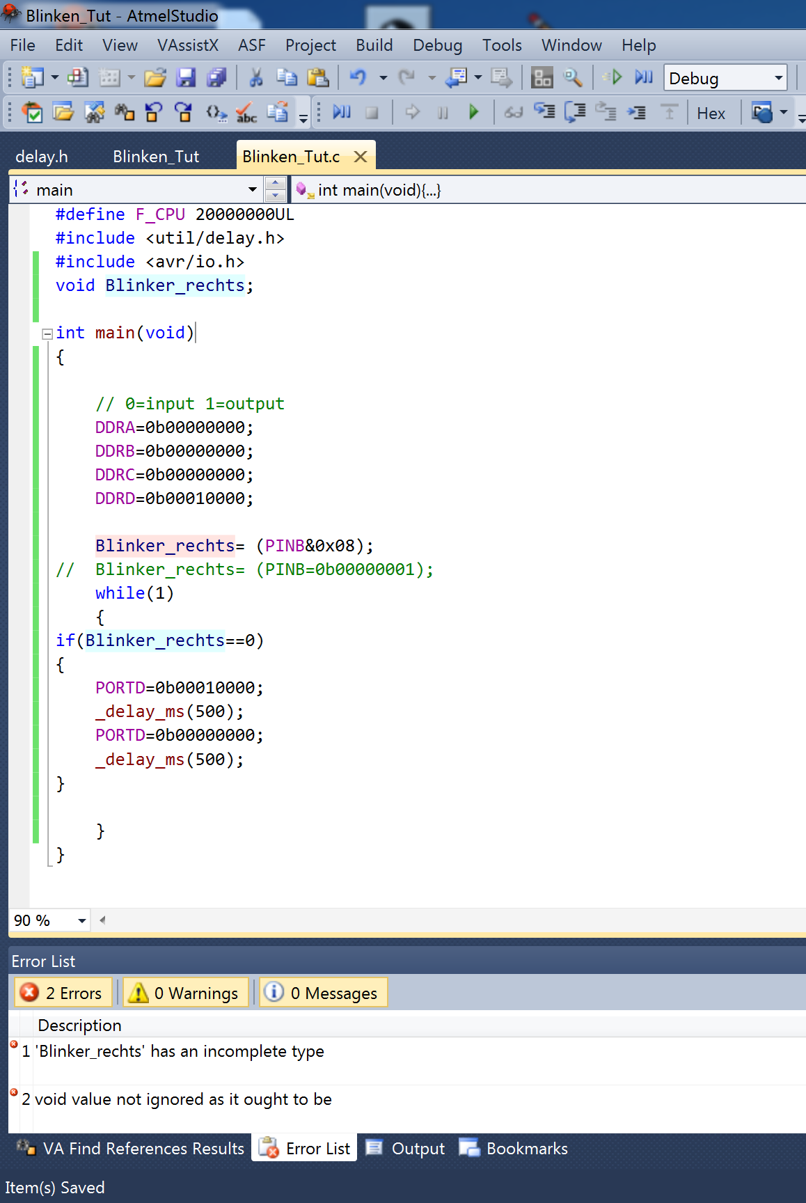 Einfache Programm-Frage - Atmel Studio - Mikrocontroller.net
