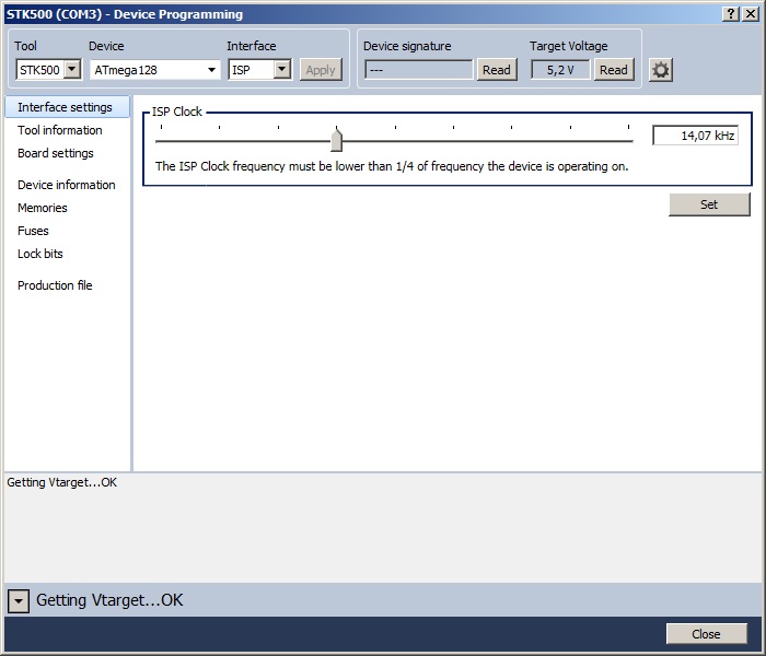 ATMEGA128-Platine an STK500 (ISP6) - Mikrocontroller.net