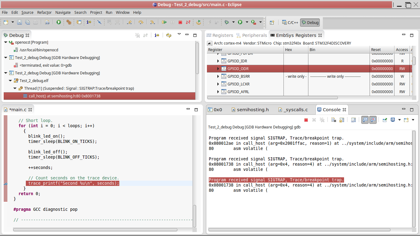 [STM32F4] Debugger: trace_printf() - Mikrocontroller.net
