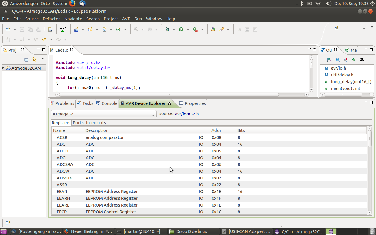 Eclipse Einstellungen AVR - Linux - Mikrocontroller.net