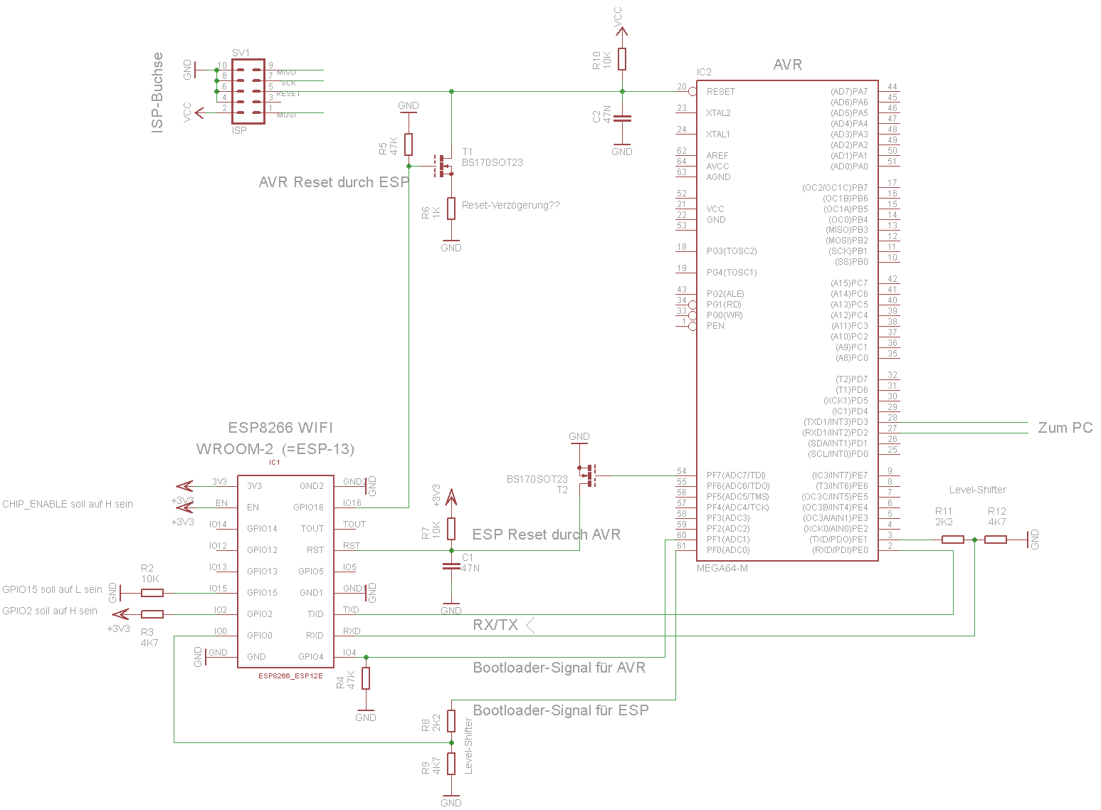 Gegenseitiger Reset von ESP8266 und AVR - Mikrocontroller.net