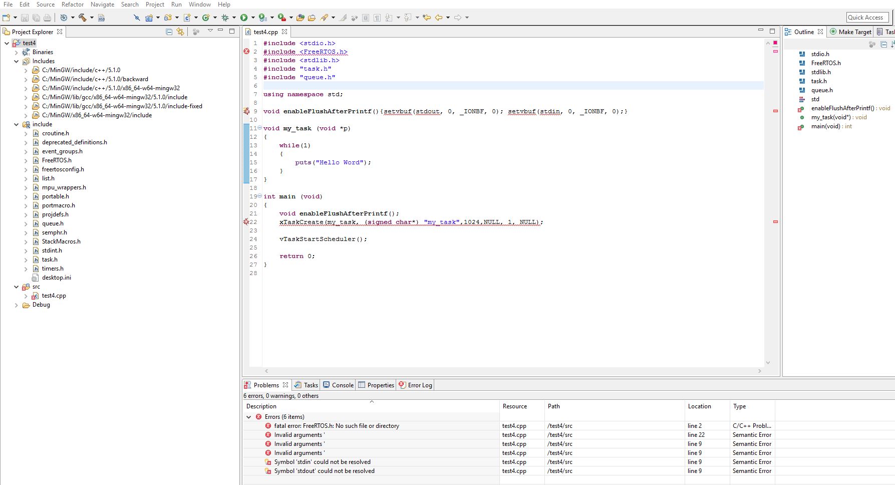 FreeRTOS mit Eclipse Fehler - Mikrocontroller.net