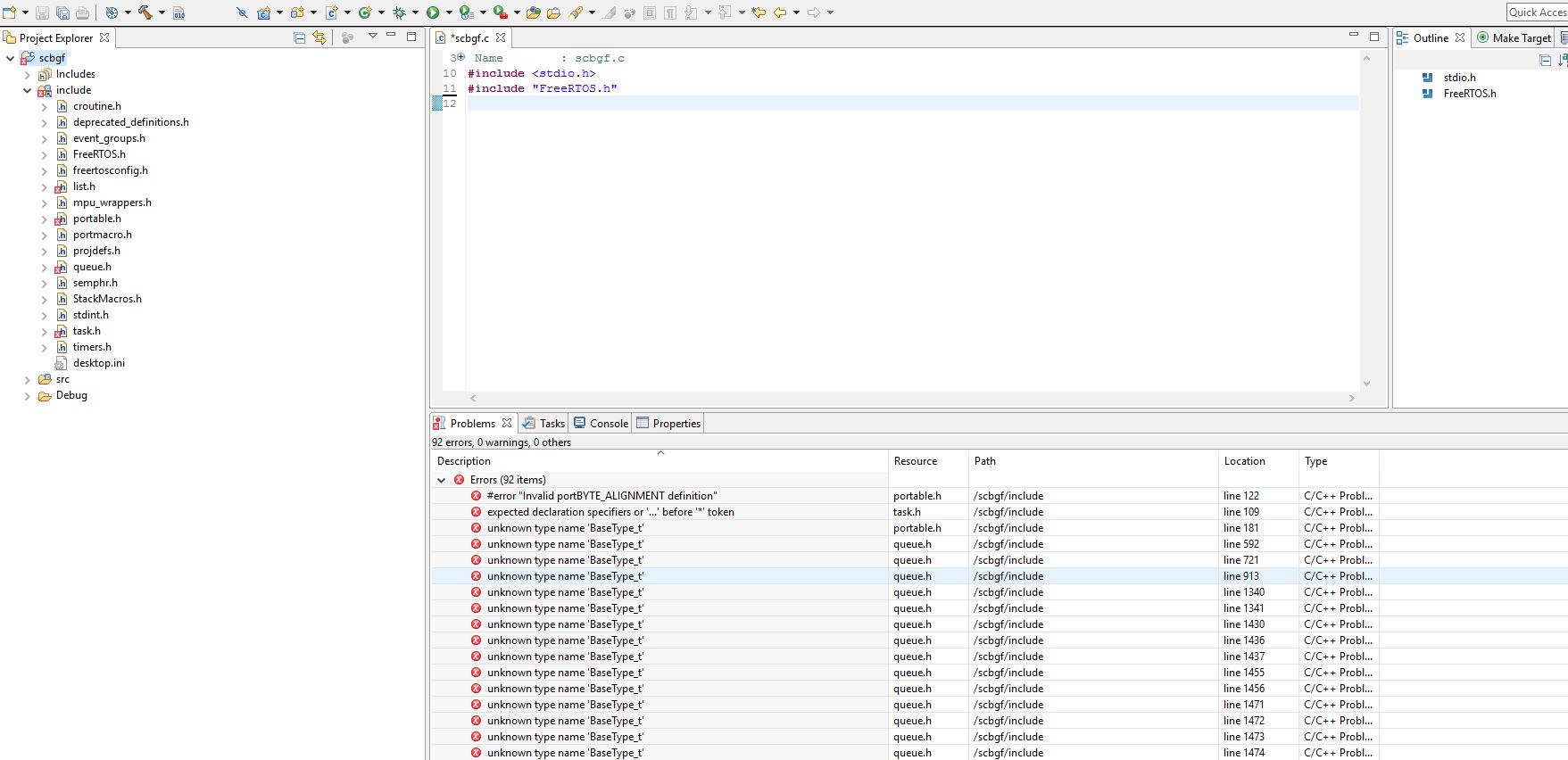 FreeRTOS mit Eclipse Fehler - Mikrocontroller.net