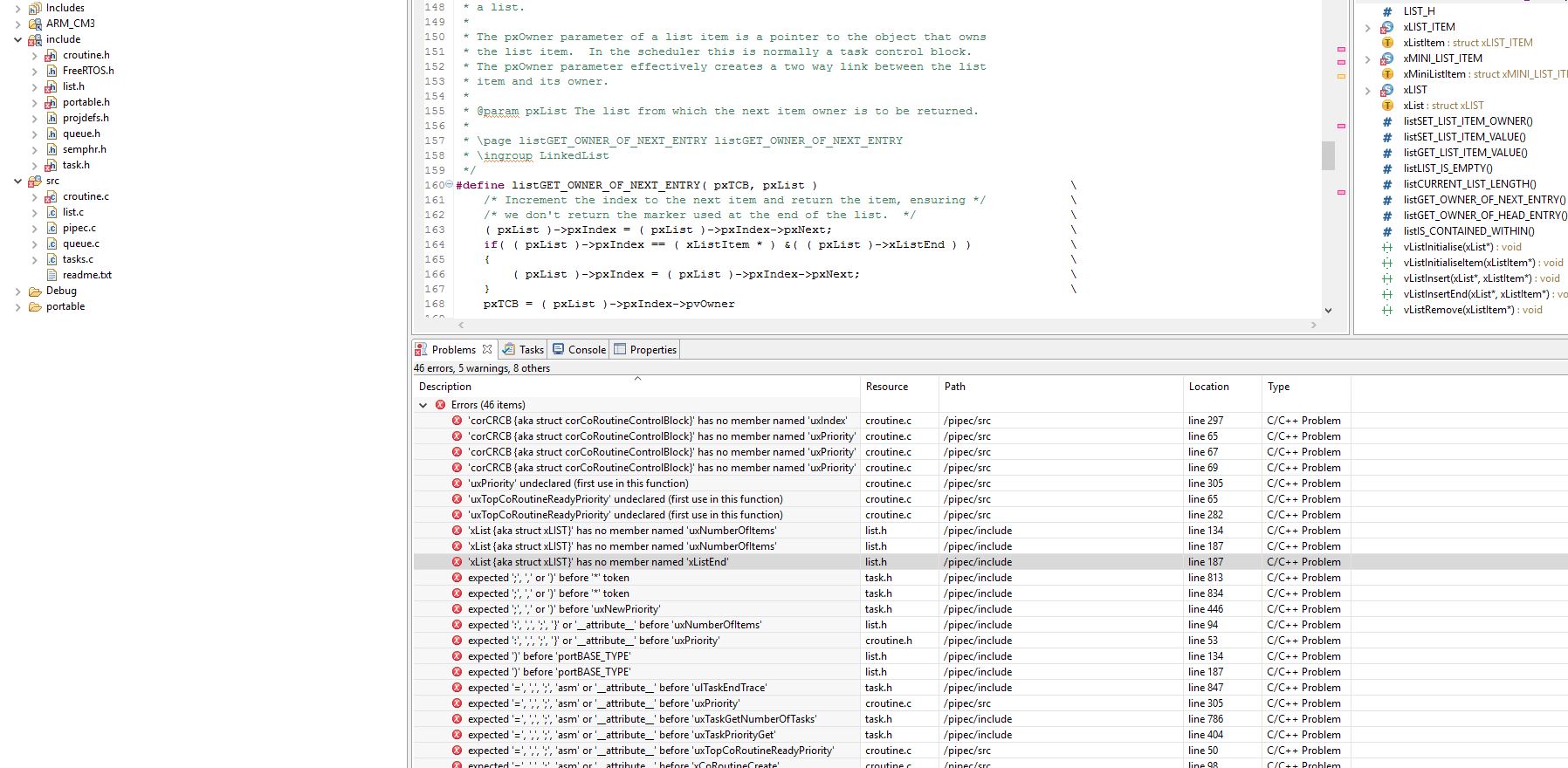 FreeRTOS mit Eclipse Fehler - Mikrocontroller.net