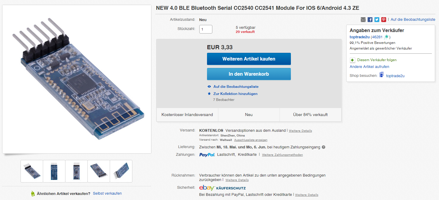 Bluetooth 4.0 Modul programmieren - Mikrocontroller.net