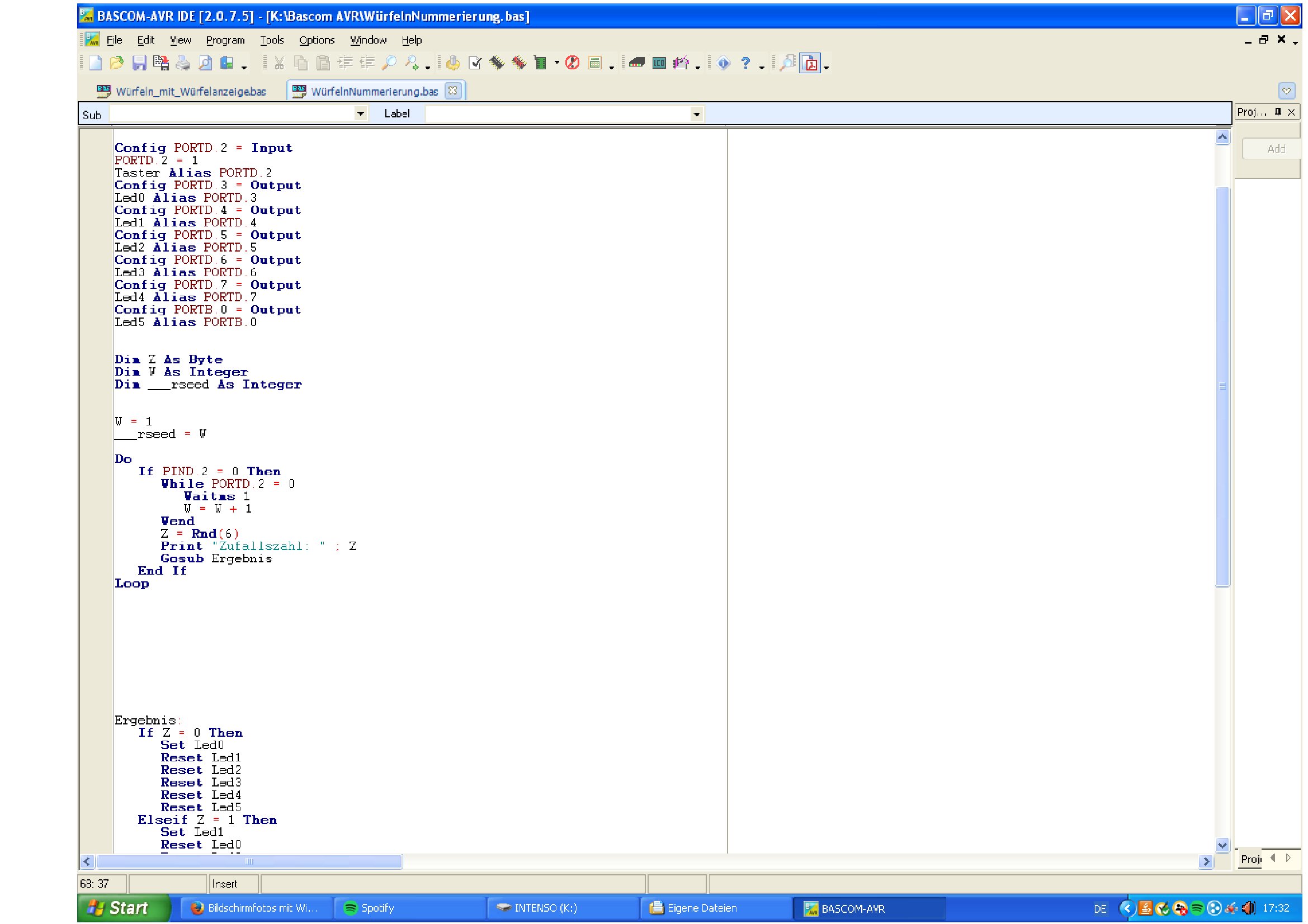 Zufallszahlen speichern Bascom AVR - Mikrocontroller.net