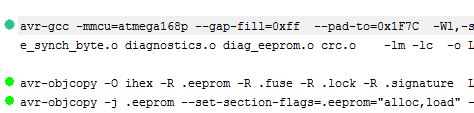 avr studio 4 avr-objcopy gap-fill pad-to - Mikrocontroller.net