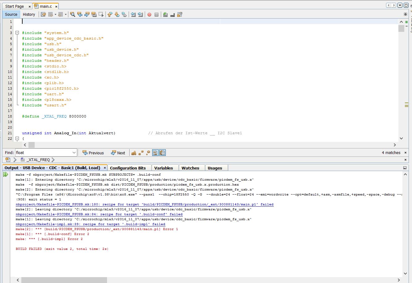 Makefile Fehlermeldungen beim Compilieren - Mikrocontroller.net