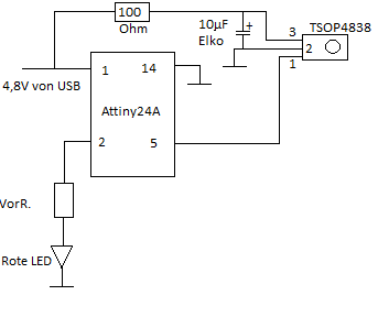 TSOP4838 am Attiny24a - Mikrocontroller.net