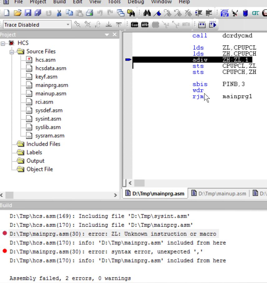 Atmel Studio 4 liefert plötzlich Fehlermeldung bei XL..ZH - Mikrocontroller.net