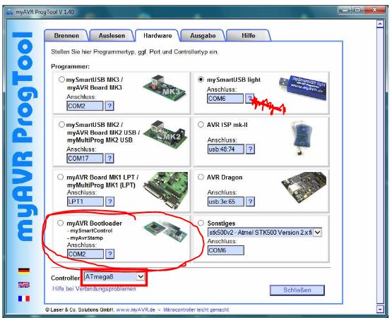 myAVR Board light und myAVR Workpad arbeiten nicht zusammen - Mikrocontroller.net