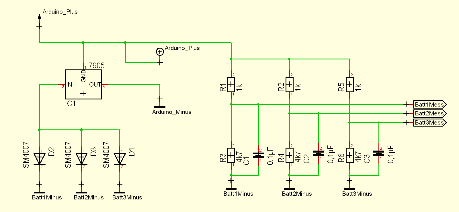 Mehrere negative Spannungen messen, Arduino - Mikrocontroller.net