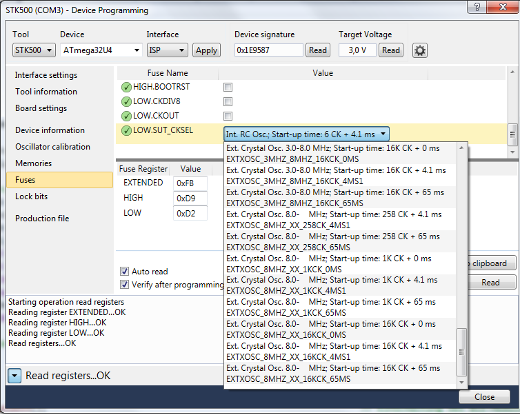 Atmel Studio Quarzeinstellung - Mikrocontroller.net