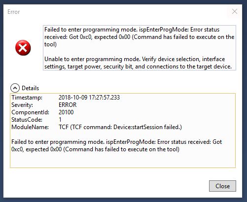 Atmel-ICE 3 mit Atmega2560 Device unable to read - Mikrocontroller.net