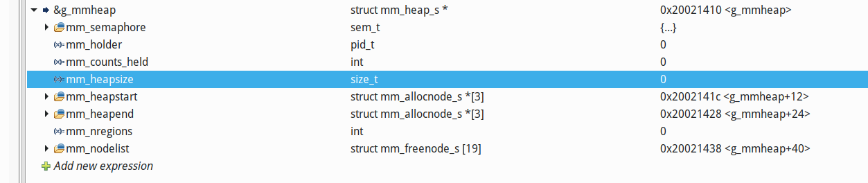 Nuttx heap allocation failed: heap-size is zero - Mikrocontroller.net