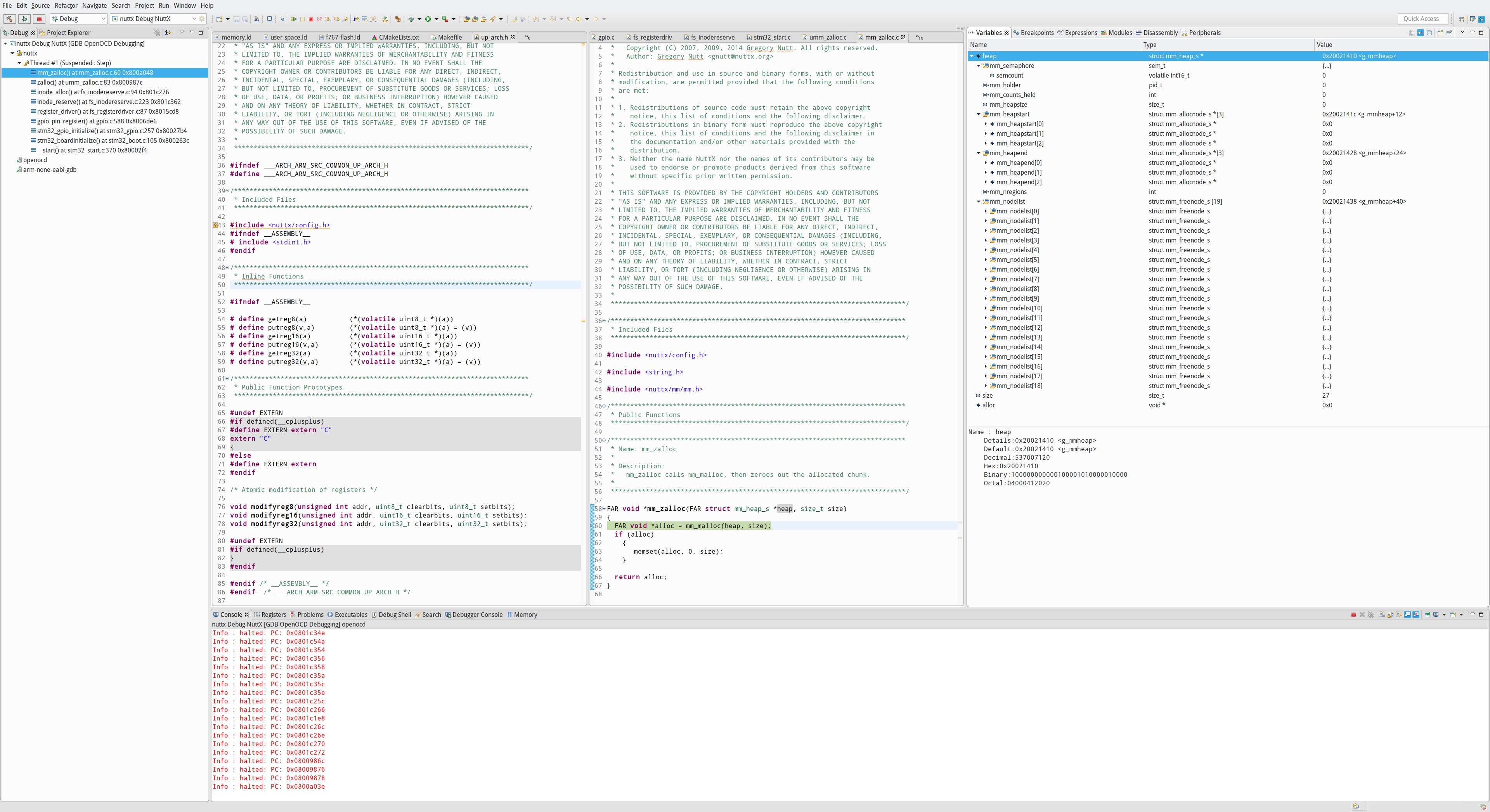 Nuttx heap allocation failed: heap-size is zero - Mikrocontroller.net