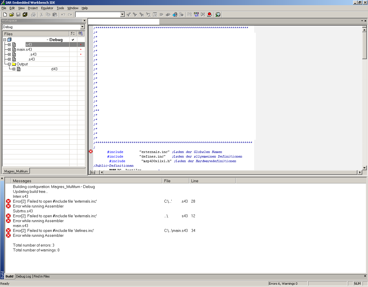 include ERRORs - Mikrocontroller.net
