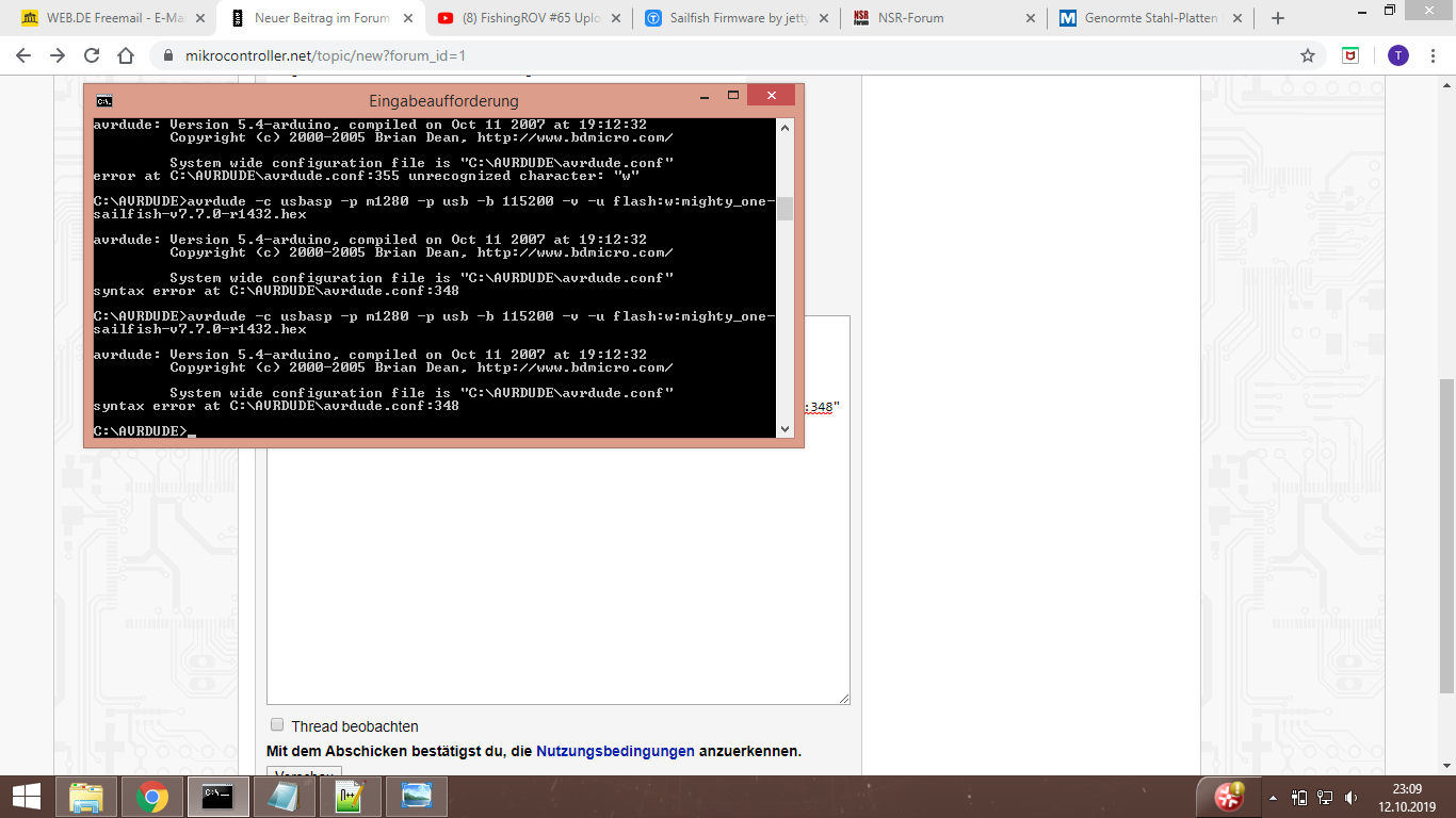 Probleme mit avrdude.conf - Mikrocontroller.net