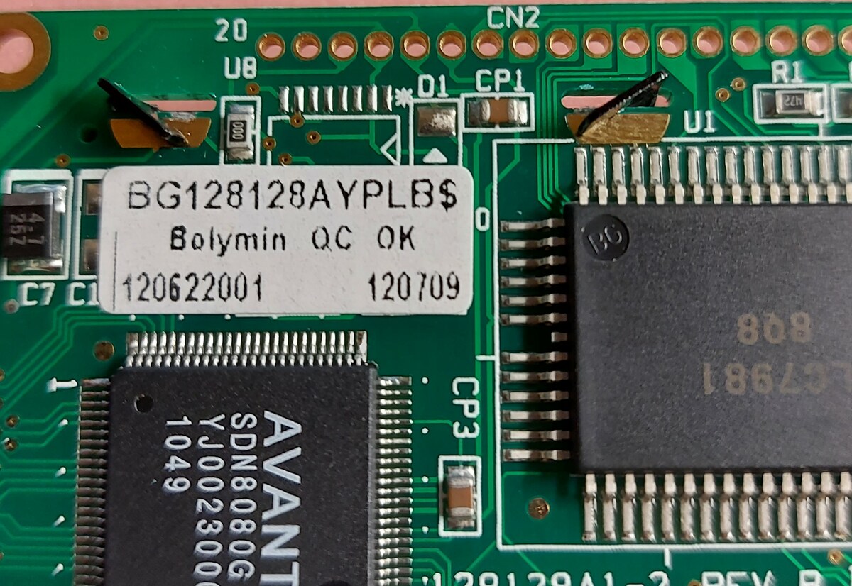 [V] 3St. 128x128 LCD mit LC7981 Controller 5V gün/Gelb - Mikrocontroller.net