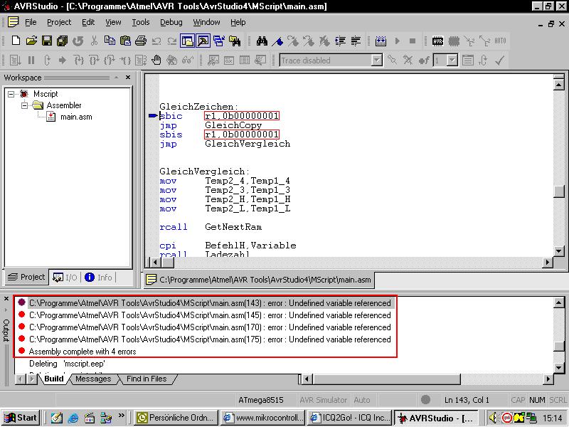 Problem mit AVRStudio - Mikrocontroller.net
