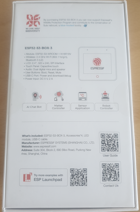 [V] Espressif ESP32-S3-Box-3 original verpackt - Mikrocontroller.net