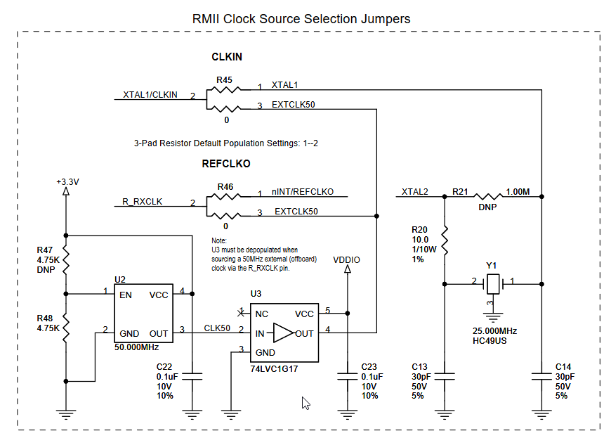 Schmitt-Trigger nach 50MHz Quarz-Oszillator (LAN8720 Eth-Phy ...