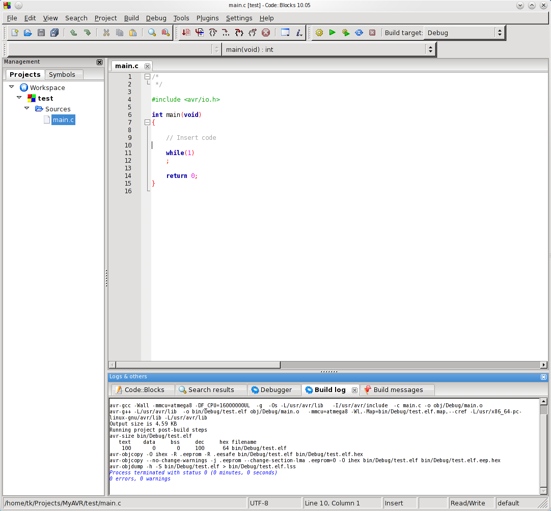codeblocks, avr-gcc, Linker-Probleme - Mikrocontroller.net